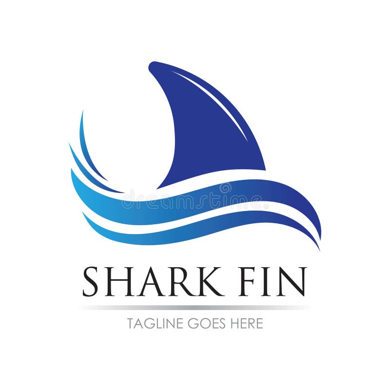 Shark Fin Logo Design Template. Vector Illustration Stock Vector ...