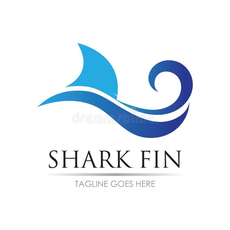Shark Fin Logo Design Template. Vector Illustration Stock Vector ...