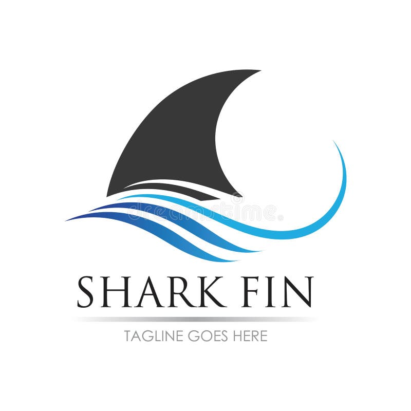 Shark Fin Logo Design Template. Vector Illustration Stock Vector ...
