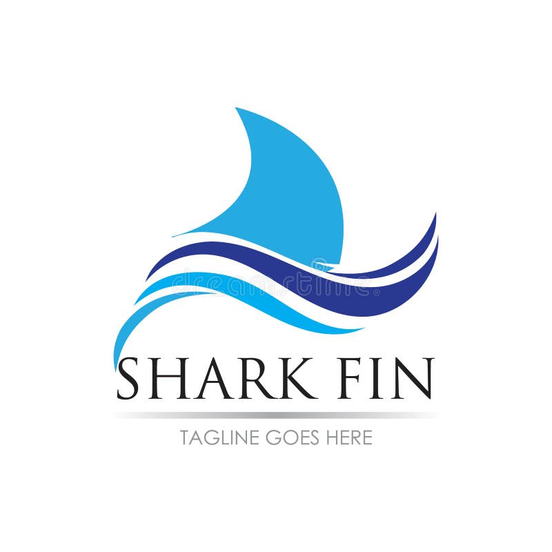 Shark Fin Logo Design Template. Vector Illustration Stock Vector ...