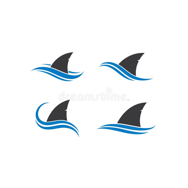 Shark Fin Logo Template Vector Icon Illustration Stock Vector ...