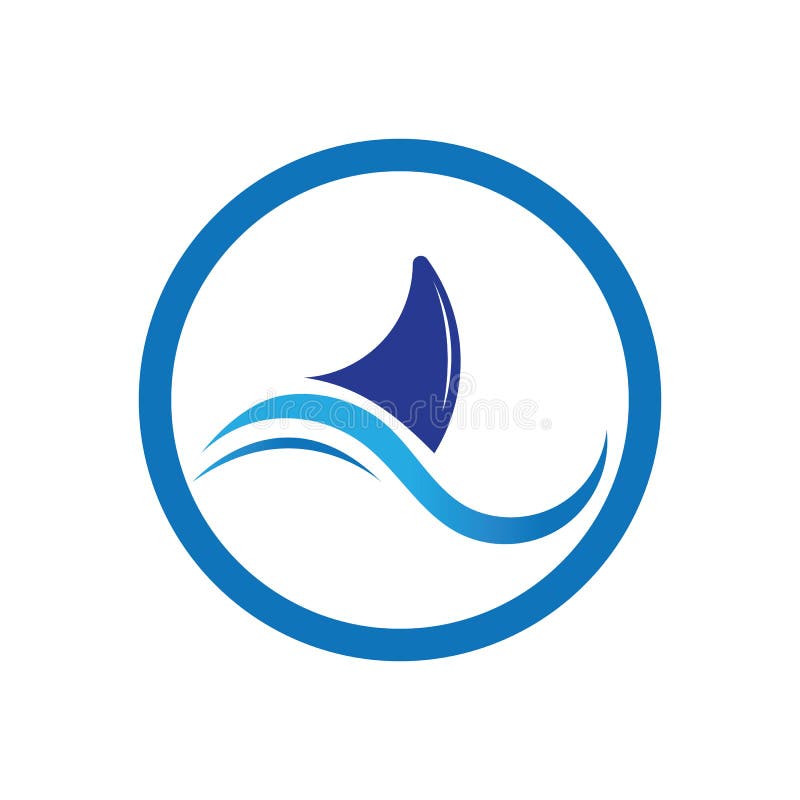 Shark Fin Logo Template Vector Icon Illustration Design Stock Vector ...