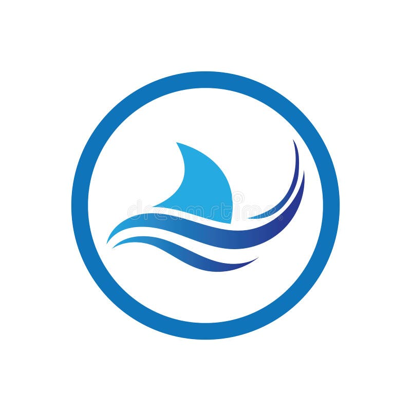 Shark Fin Logo Template Vector Icon Illustration Design Stock Vector ...