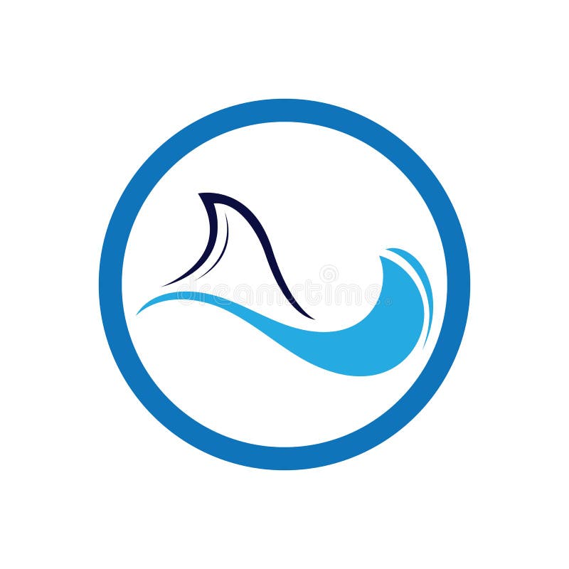 Shark Fin Logo Template Vector Icon Illustration Design Stock Vector ...