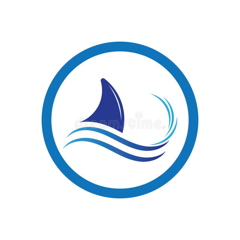 Shark Fin Logo Template Vector Icon Illustration Design Stock Vector ...