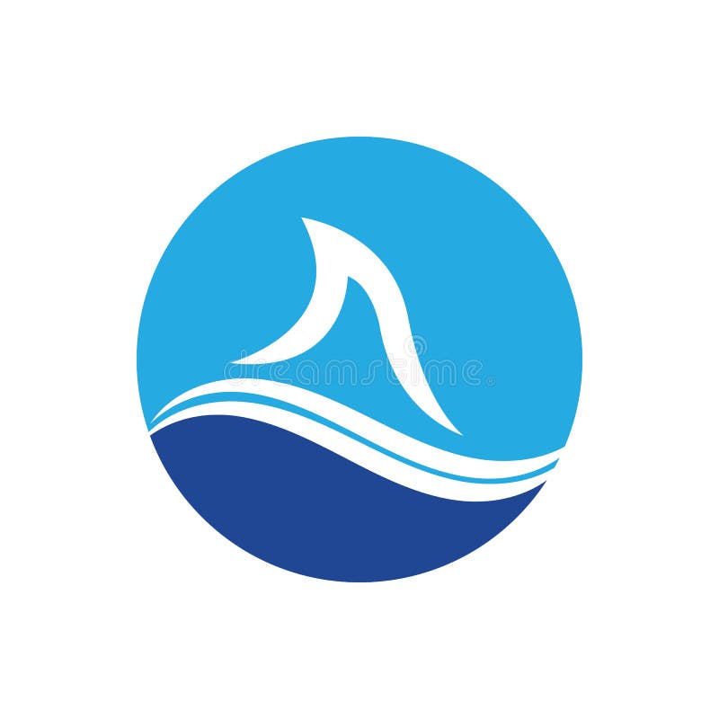 Shark Fin Logo Template Vector Icon Illustration Design Stock Vector ...
