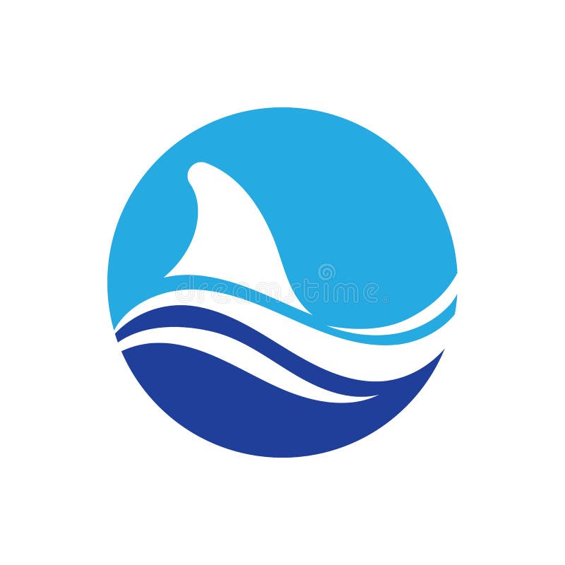 Shark Fin Logo Template Vector Icon Illustration Design Stock Vector ...