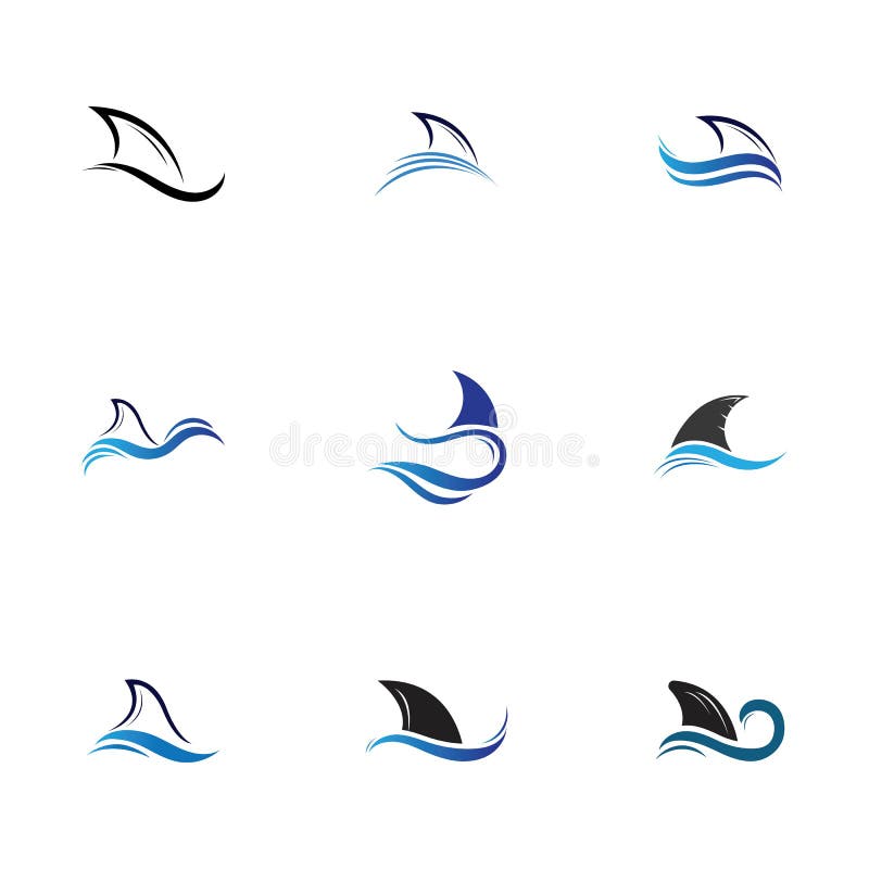 Shark Fin Logo Design Template. Vector Illustration Stock Vector ...