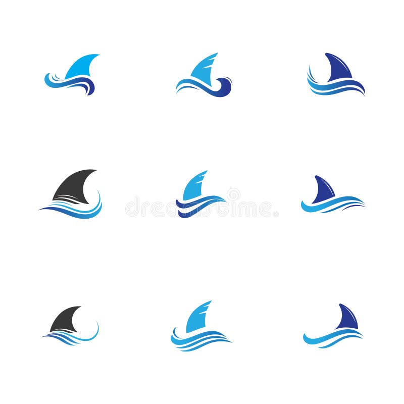 Shark Fin Logo Template Vector Icon Illustration Design Stock Vector ...