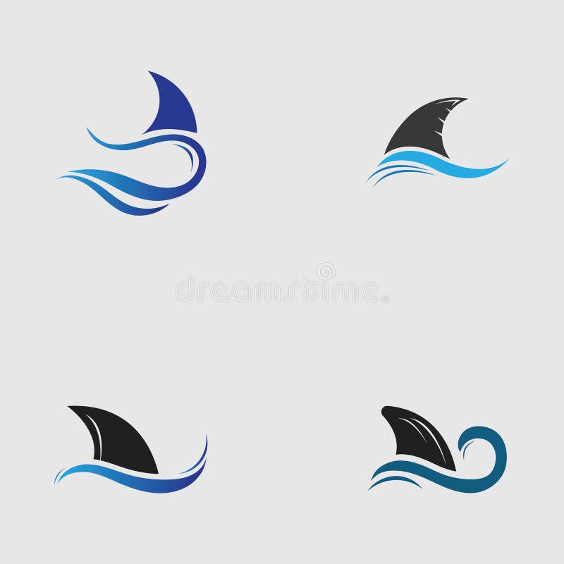 Shark Fin Logo Template Vector Icon Illustration Design Stock Vector ...