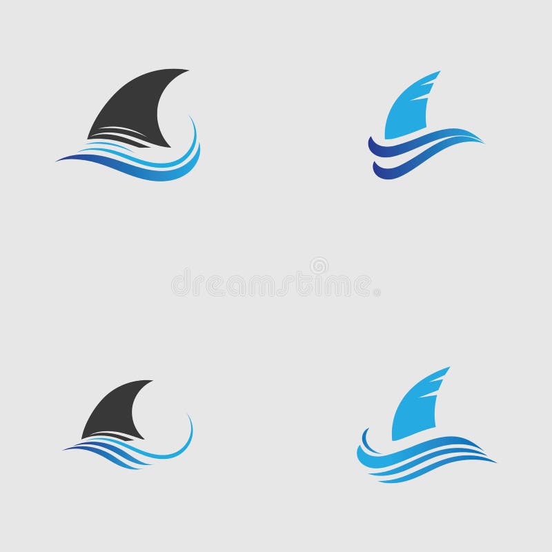 Shark Fin Logo Template Vector Icon Illustration Design Stock Vector ...