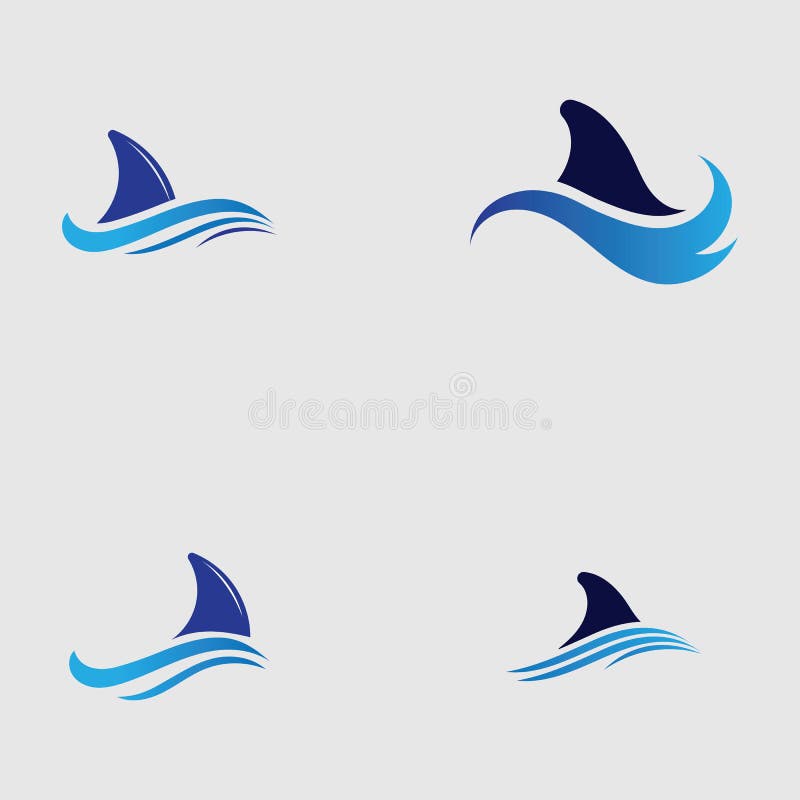 Shark Fin Logo Template Vector Icon Illustration Design Stock Vector ...