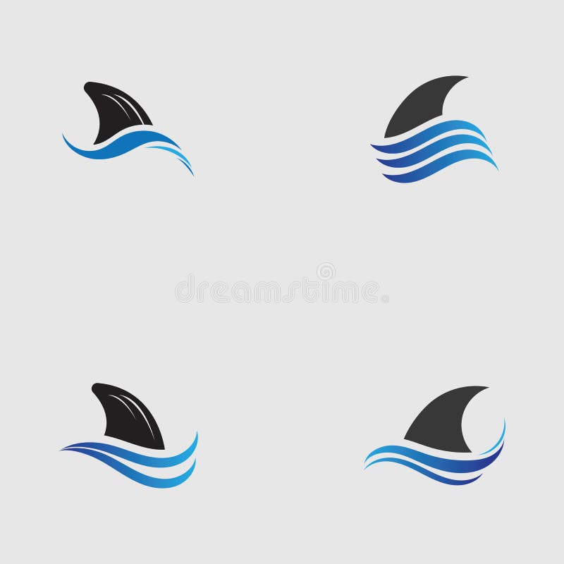 Shark Fin Logo Design Template. Vector Illustration Stock Vector ...