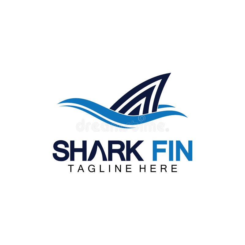 Shark Fin Logo Vector Illustration Design Template.Shark Logo Template ...