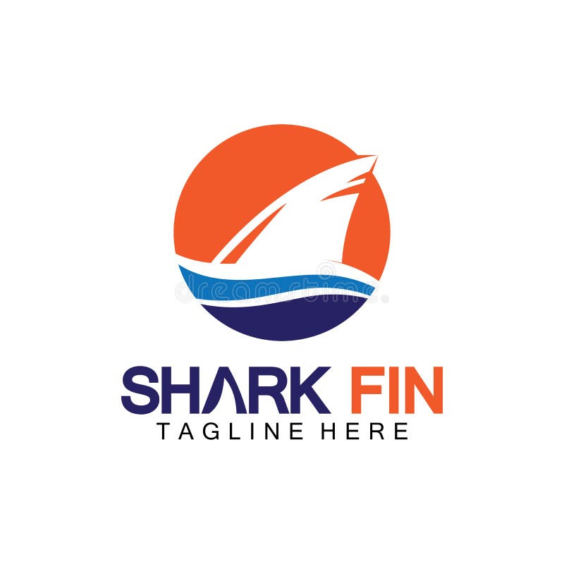 Shark Fin Logo Vector Illustration Design Template.Shark Logo Template ...