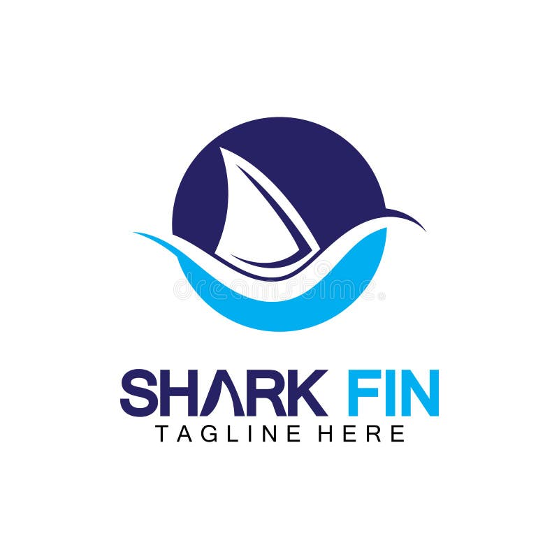 Shark Fin Logo Vector Illustration Design Template.Shark Logo Template ...