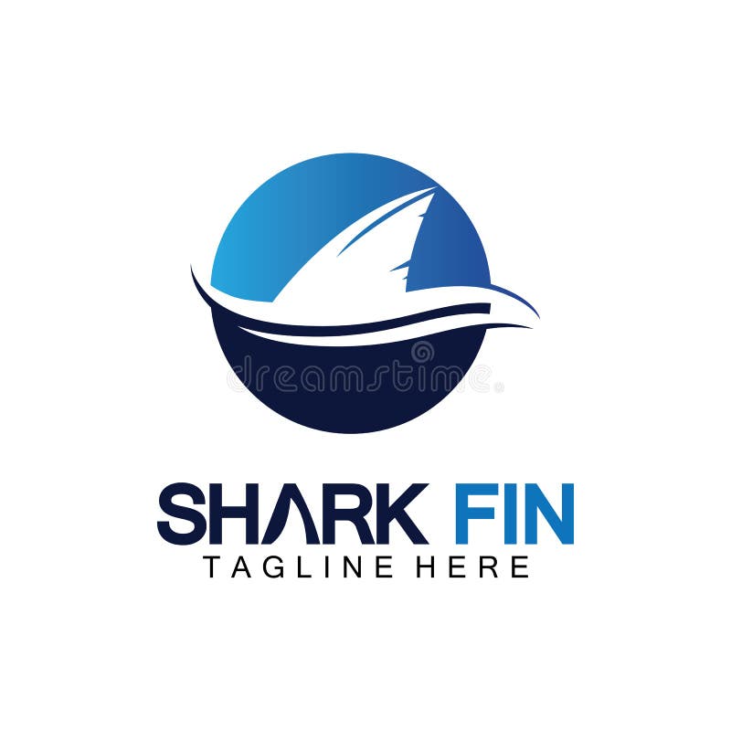 Shark Fin Logo Vector Illustration Design Template.Shark Logo Template ...