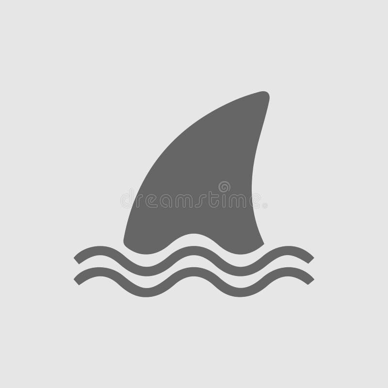 Shark Fin Vector Icon Eps 10. Simple Isolated Illustration Stock Vector ...