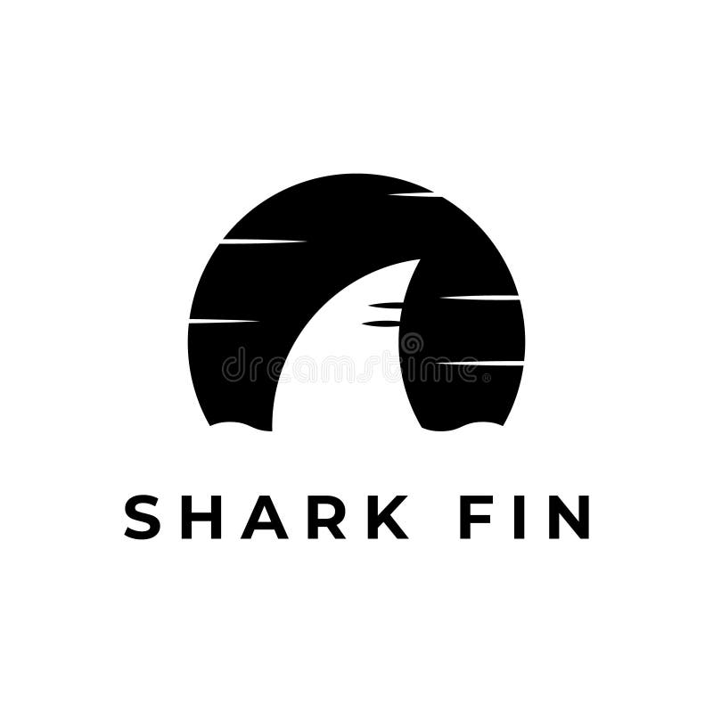 Shark Fin Vector Logo Design Stock Vector - Illustration of curve ...