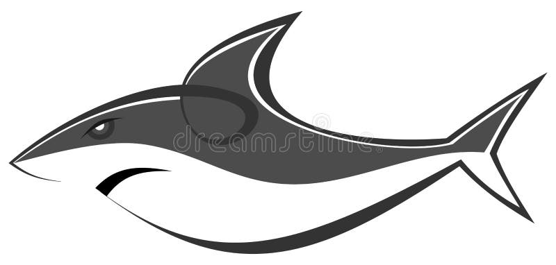 Jesus Symbol - Christ Fish - Fun Shark Fin Stock Illustration ...