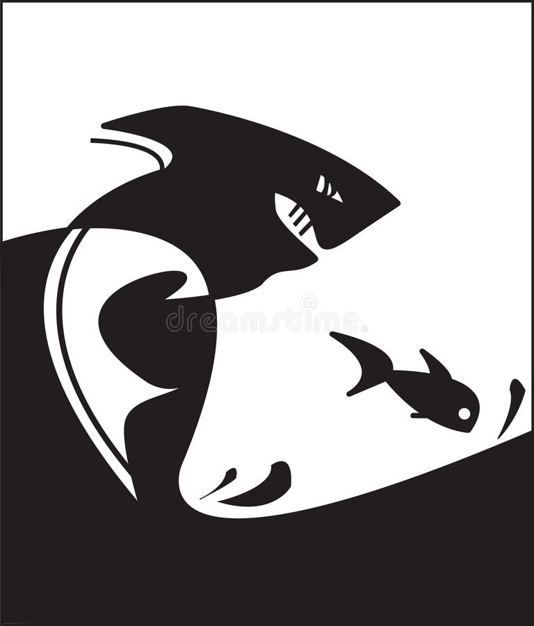 Fish Run Shark Cartoon Stock Illustrations – 33 Fish Run Shark Cartoon ...