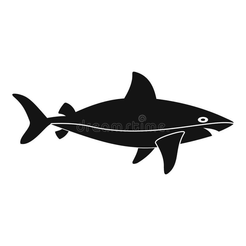 Shark Fish Icon, Simple Style Stock Vector - Illustration of beautiful ...