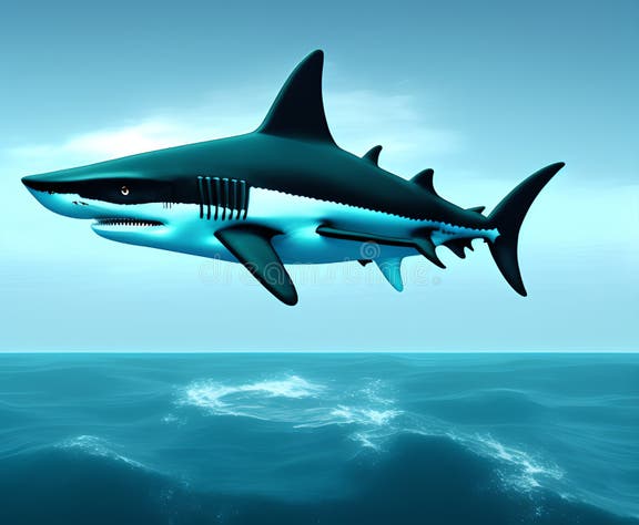 Shark, Generative AI Illustration Stock Illustration - Illustration of ...