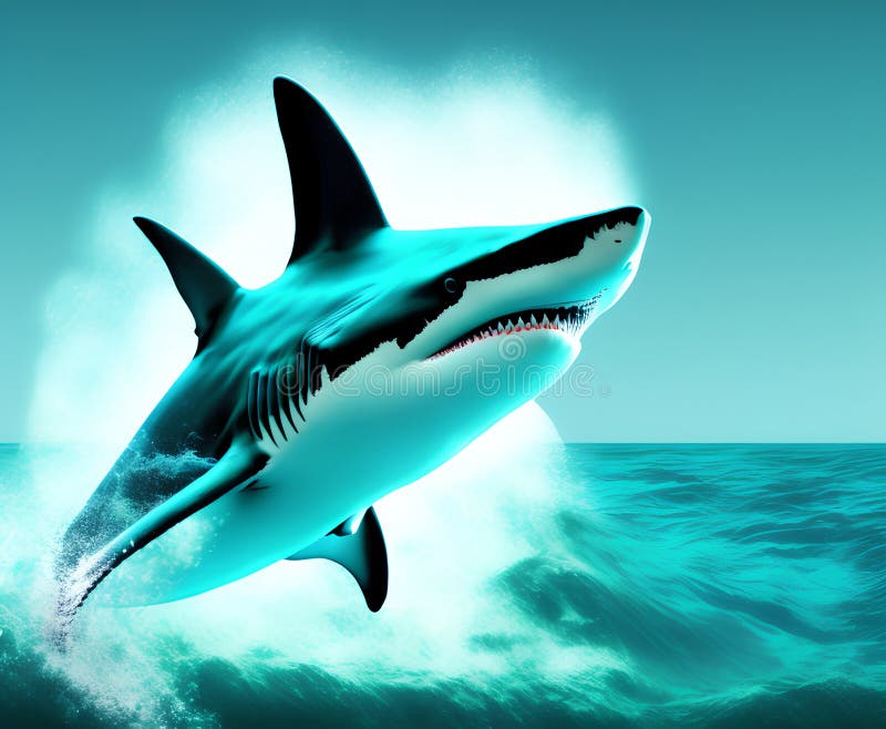 Shark, Generative AI Illustration Stock Illustration - Illustration of ...