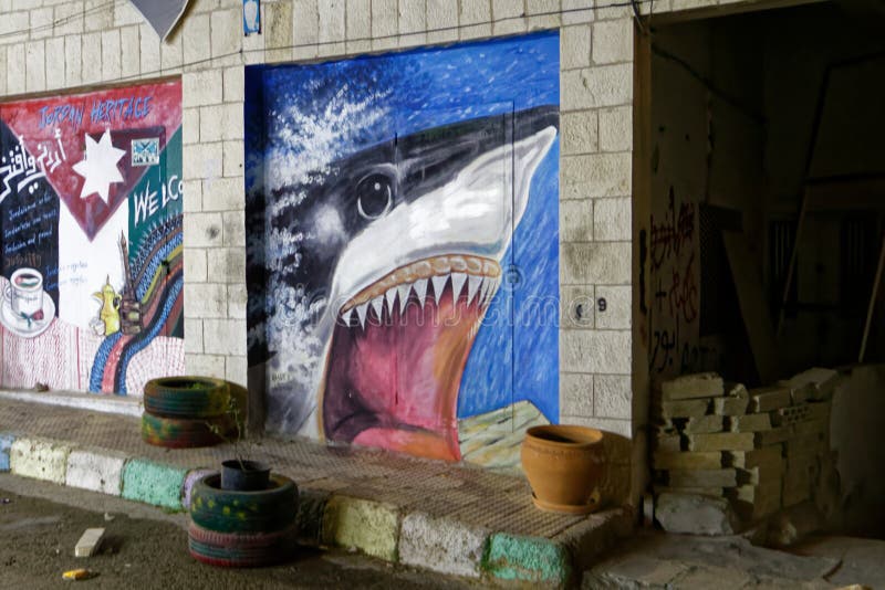 Shark graffiti editorial image. Image of door, metal - 38998530