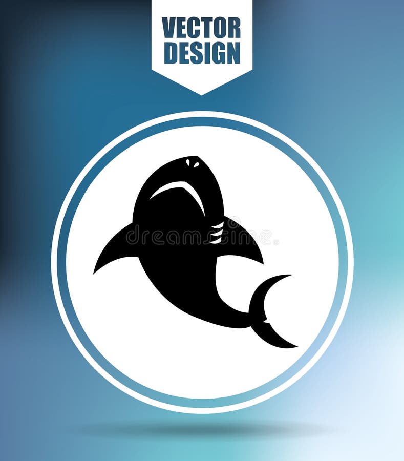 Shark icon design stock illustration. Illustration of aggressive - 67878515