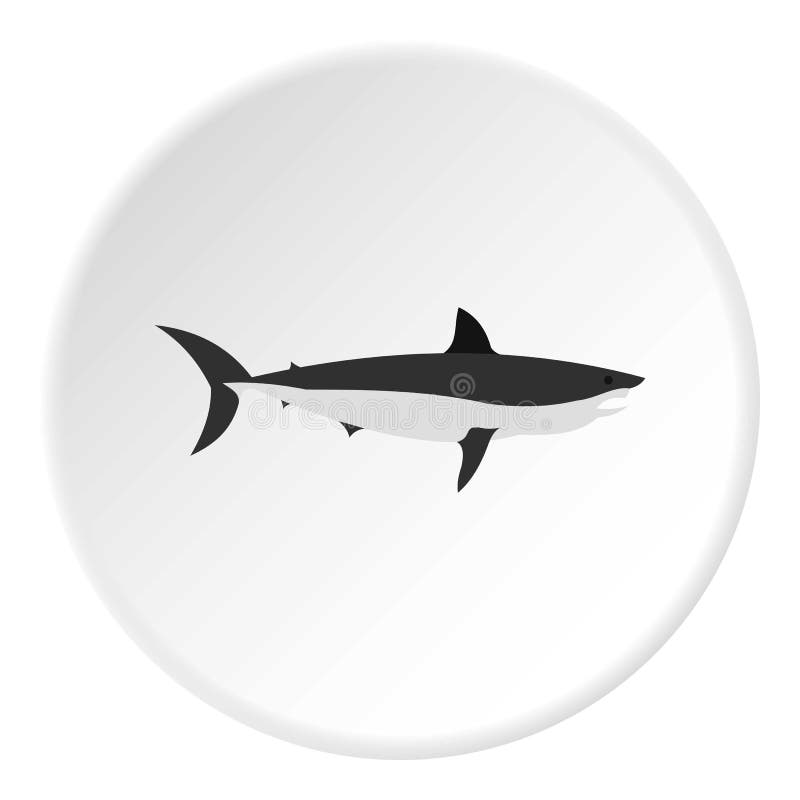 Shark icon, flat style stock vector. Illustration of marine - 78762086