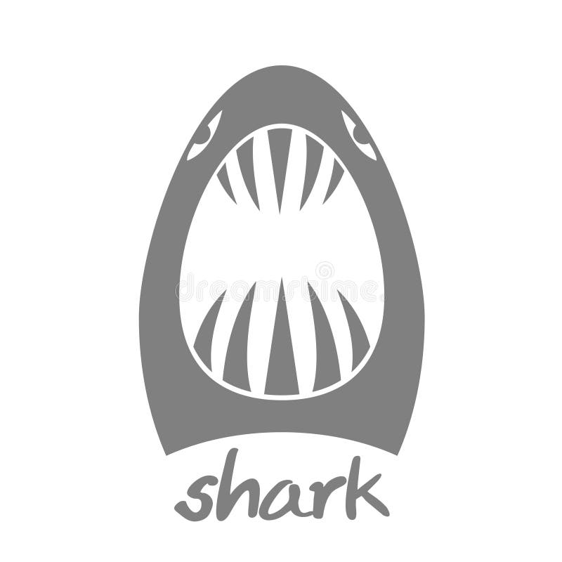Shark icon illustration stock vector. Illustration of thin - 119189356