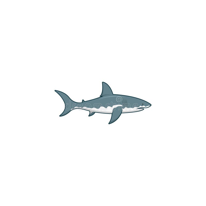 Shark Icon Isolated Vector Graphics Stock Vector - Illustration of icon ...