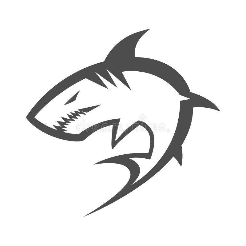 Shark icon logo design stock vector. Illustration of design - 333168094