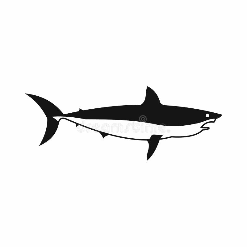 Shark icon, cartoon style stock vector. Illustration of icon - 86758593