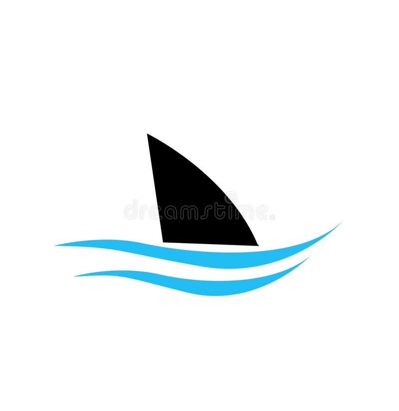 Shark Icon Vector Illustration Stock Vector - Illustration of wave ...