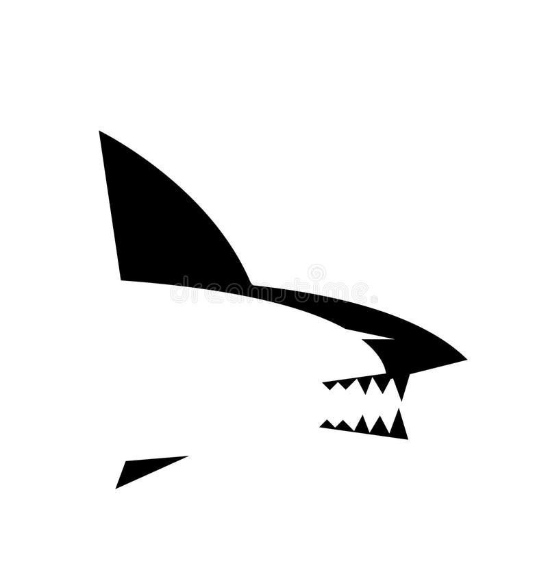 Shark Icon Vector Illustration Stock Vector - Illustration of marine ...