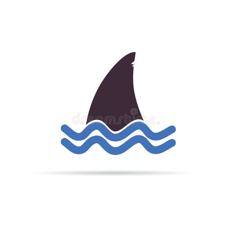 Shark Icon Vector Illustration Stock Vector - Illustration of cool ...