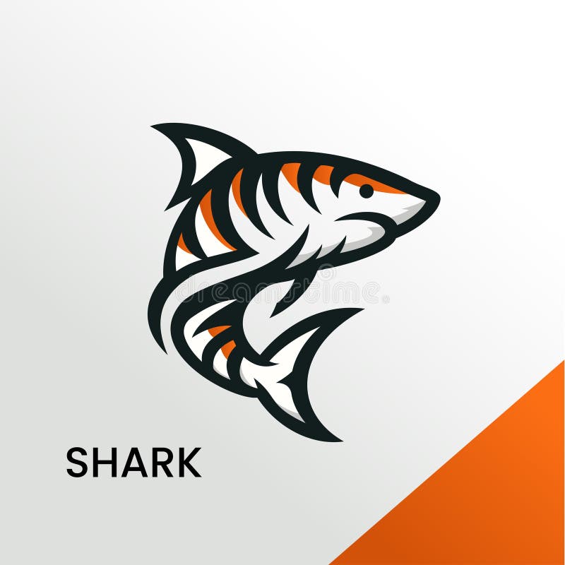 Dynamic Shark Logo Design stock vector. Illustration of advertising ...