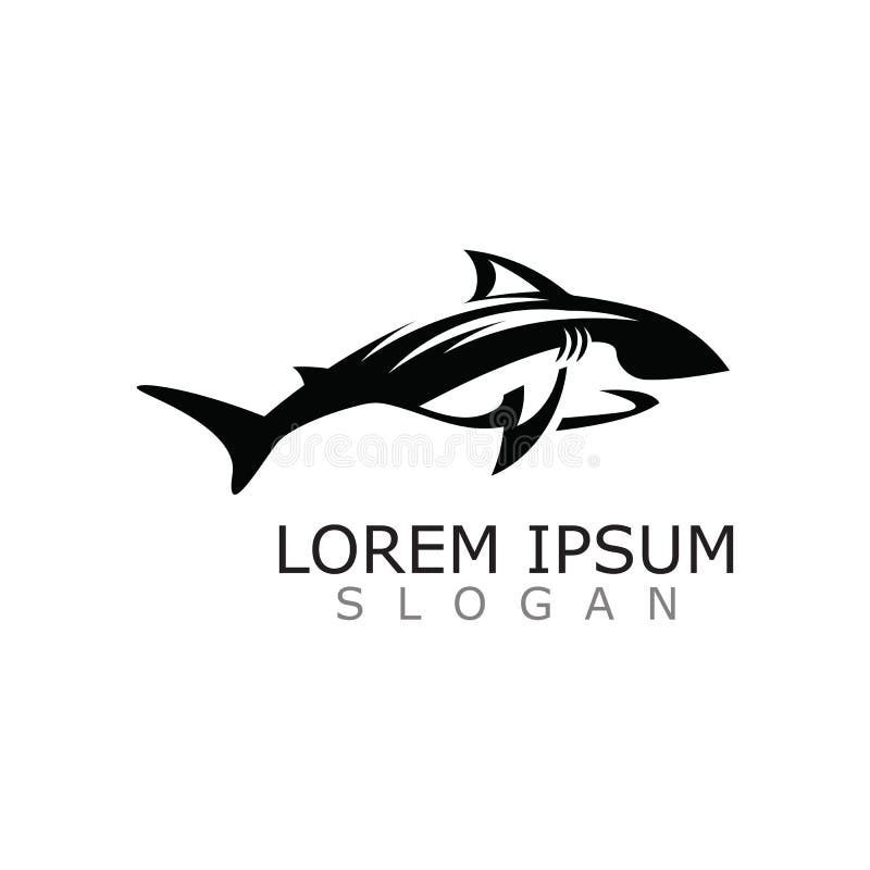 Shark Logo Animal Sea Design Icon Vector Silhouette Template Stock ...