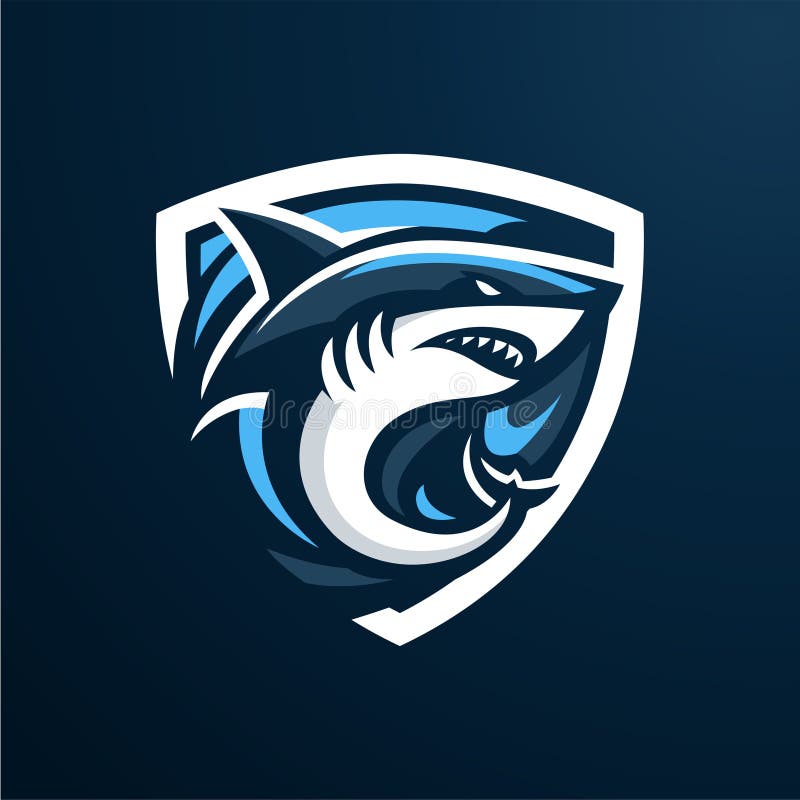 Shark Logo Design Vector Template Stock Vector - Illustration of sign, drawing: 321396052