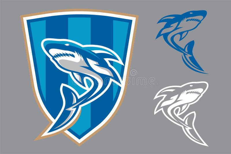 Aggressive Shark Esport Football Club Team Mascot Logo Stock ...