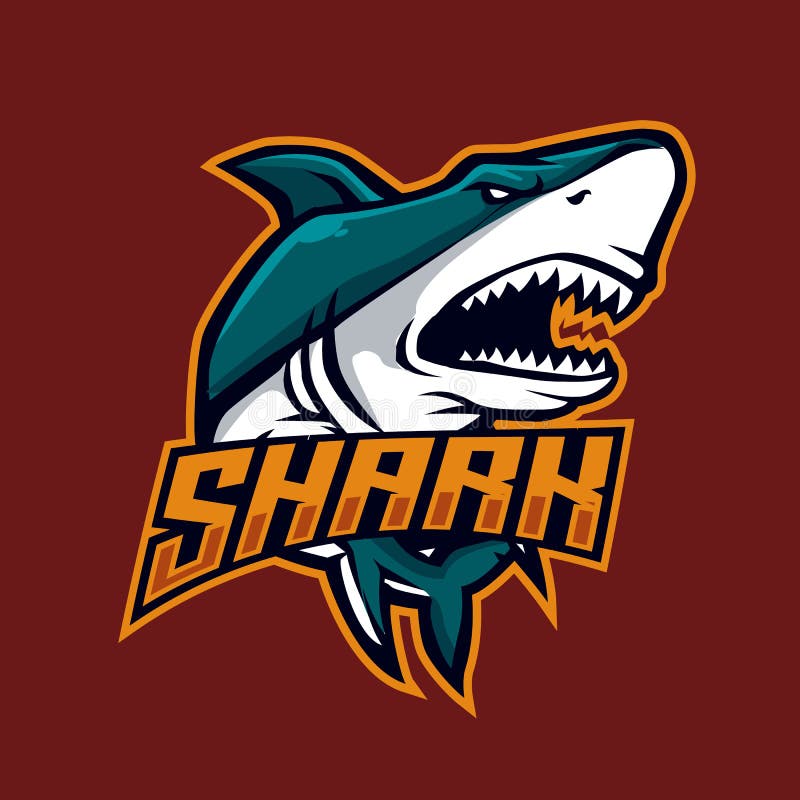 Shark Mascot Logo Gaming Illustration Vector Angry Sharp Tooth Stock ...