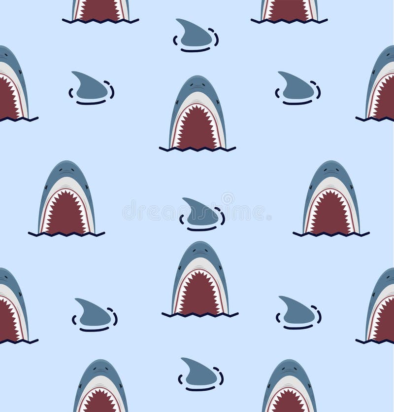 Shark with open mouth stock vector. Illustration of open - 88552462