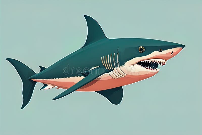 Shark with Open Mouth. Vector Illustration of a Shark with Open Mouth ...