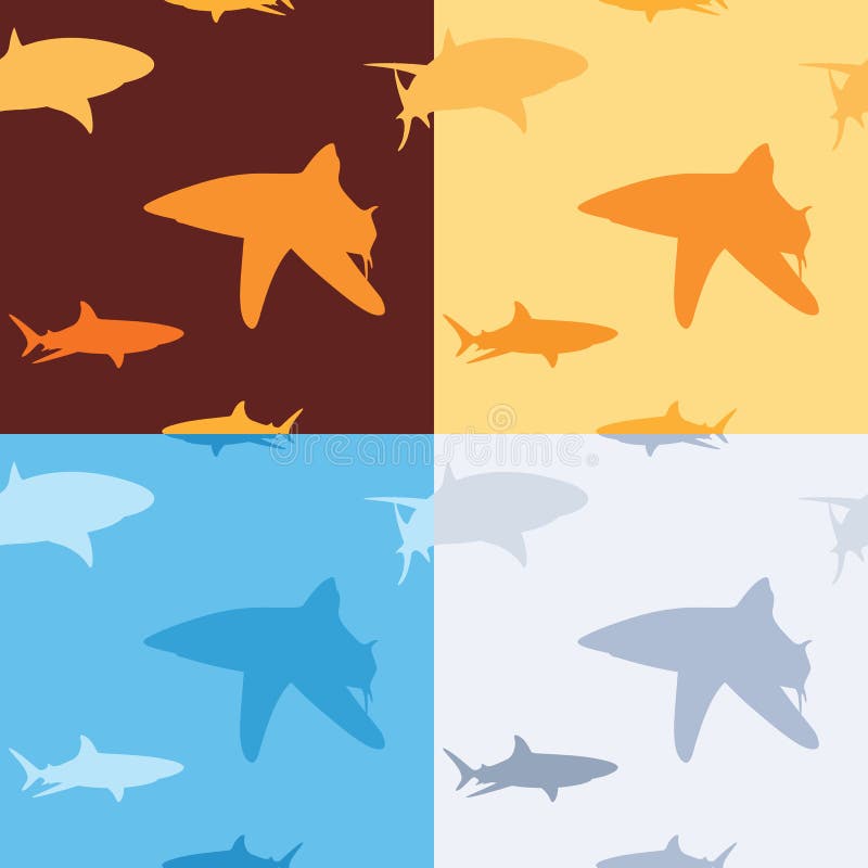 Shark pattern stock vector. Illustration of fish, carolina - 10277419