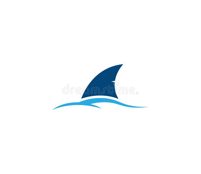 Shark Fin Above Water Logo. Strong and Minimalist Design. Vector Logo ...