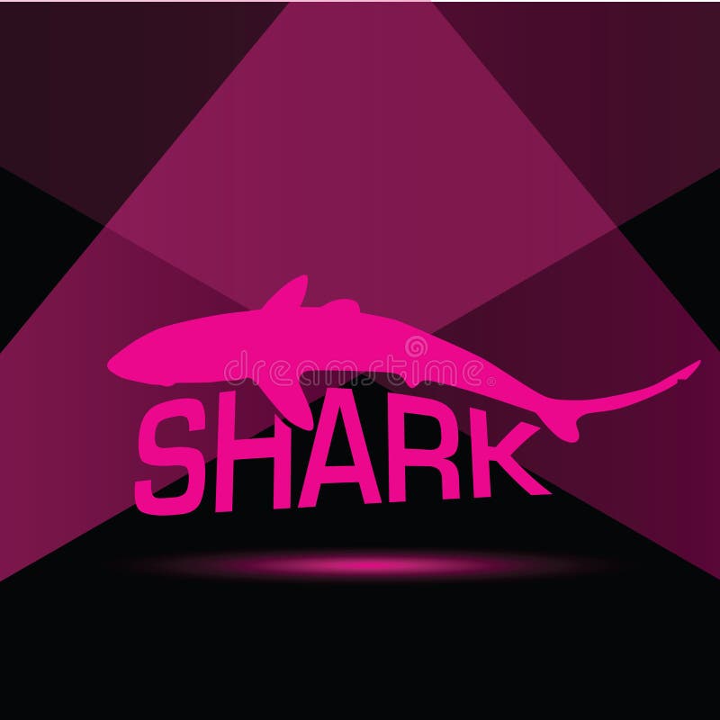 Shark in Pink Illustration in Colorful Stock Vector - Illustration of ...