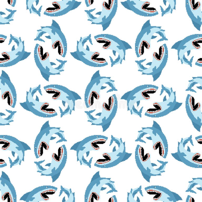 Shark Predatory Fish Cartoon Illustration Image Animal Character Stock ...