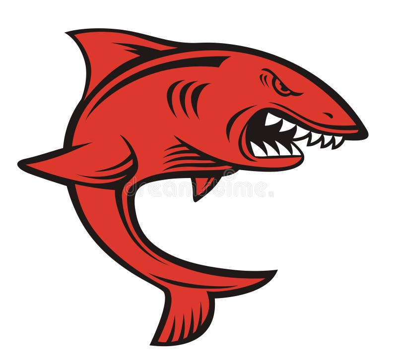 Shark angry stock illustration. Illustration of mammal - 30196539